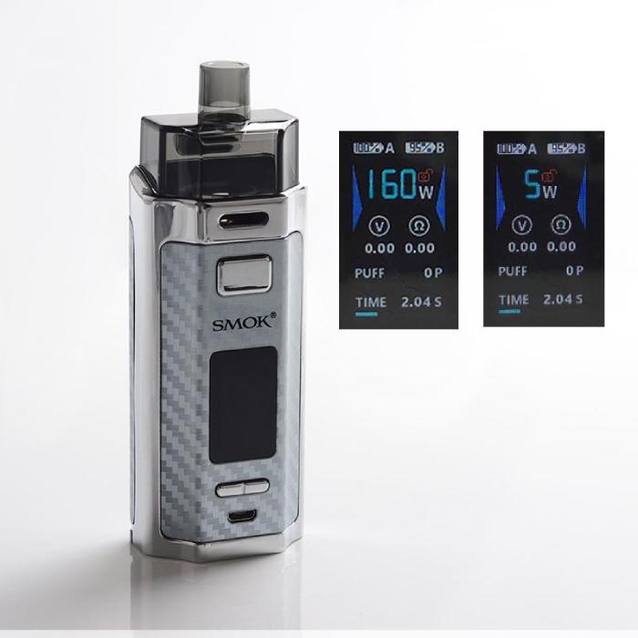 SMOK RPM 160 KIT SILVER CARBON FIBRE - Vape Vibes