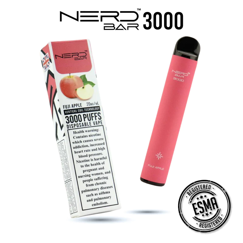 NERD Bar 3000 Fuji Apple 20mg - Vape Vibes