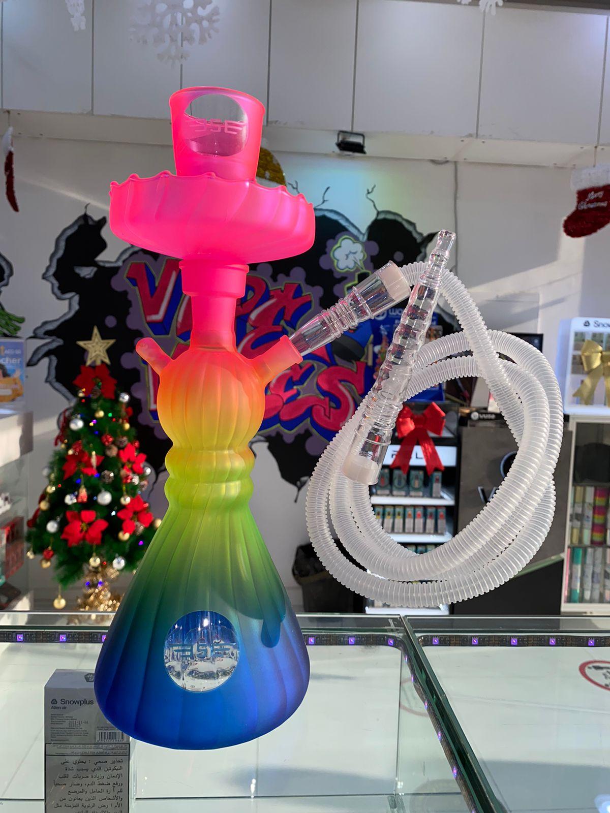 Glass Hookah Medium Rainbow, Ombre - Vape Vibes