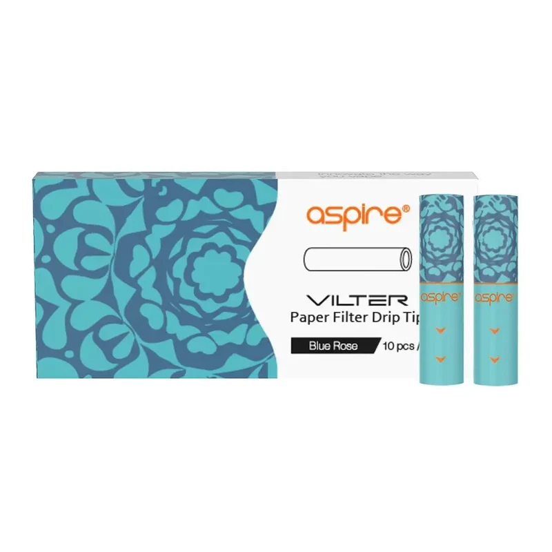 Aspire Vilter Paper Filter Drip Tip Blue Rose - Vape Vibes