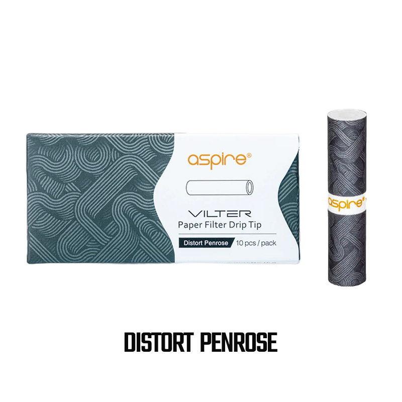 Aspire Vilter Paper Filter Drip Tip Distort Penrose color - Vape Vibes