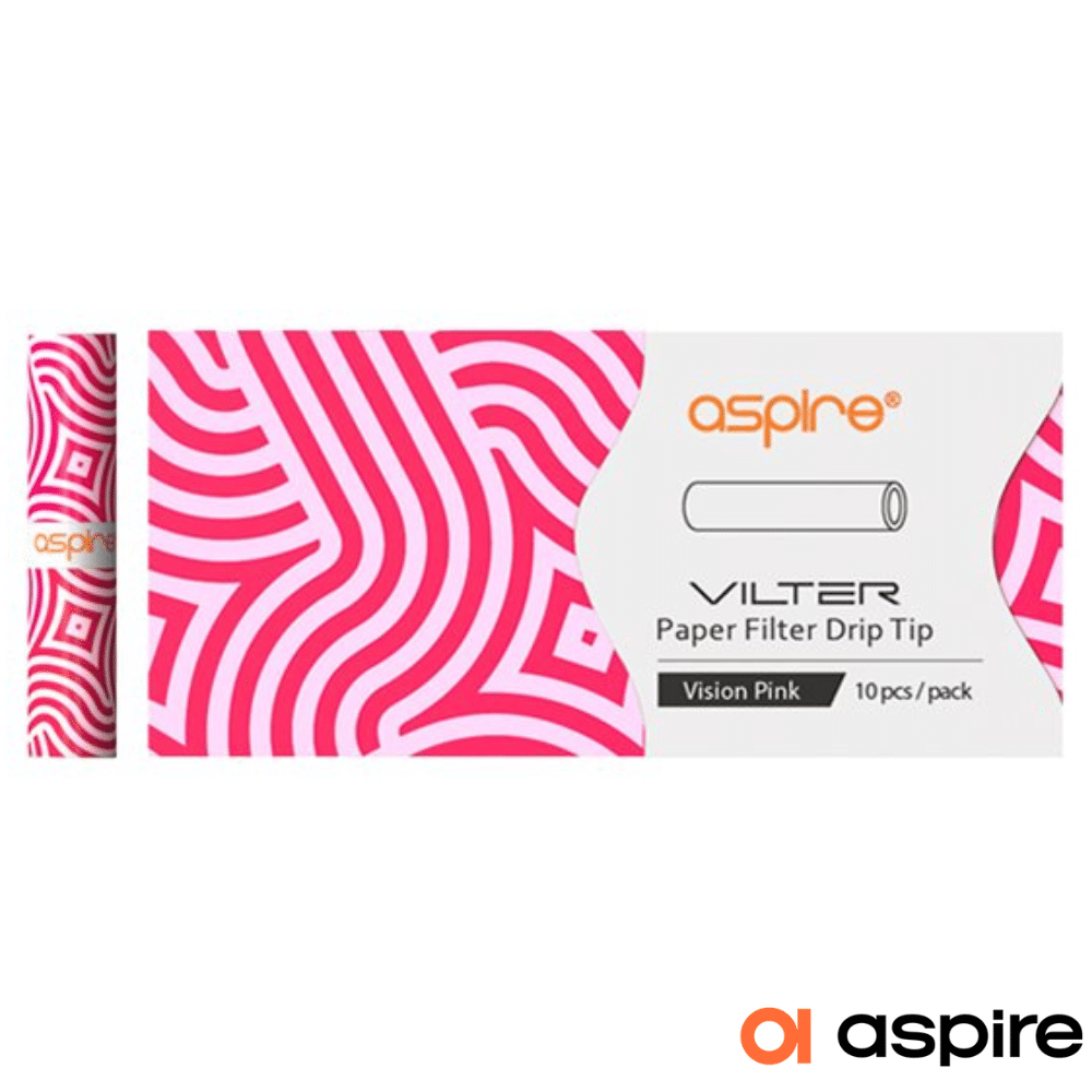Aspire Vilter Paper Filter Drip Tip Vision Pink - Vape Vibes