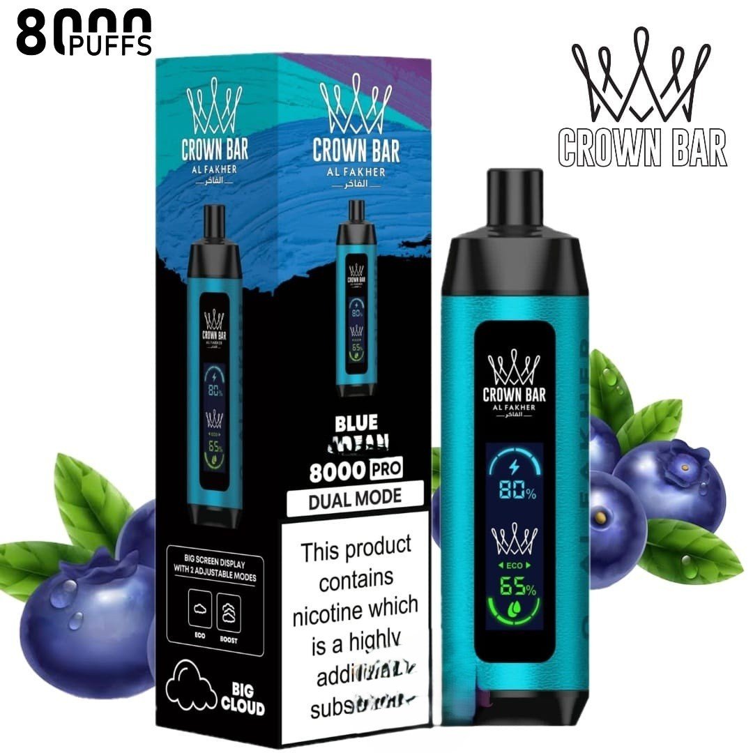 Al Fakher Crown Bar Pro Berry Blue 8000 Puffs 5mg - Vape Vibes